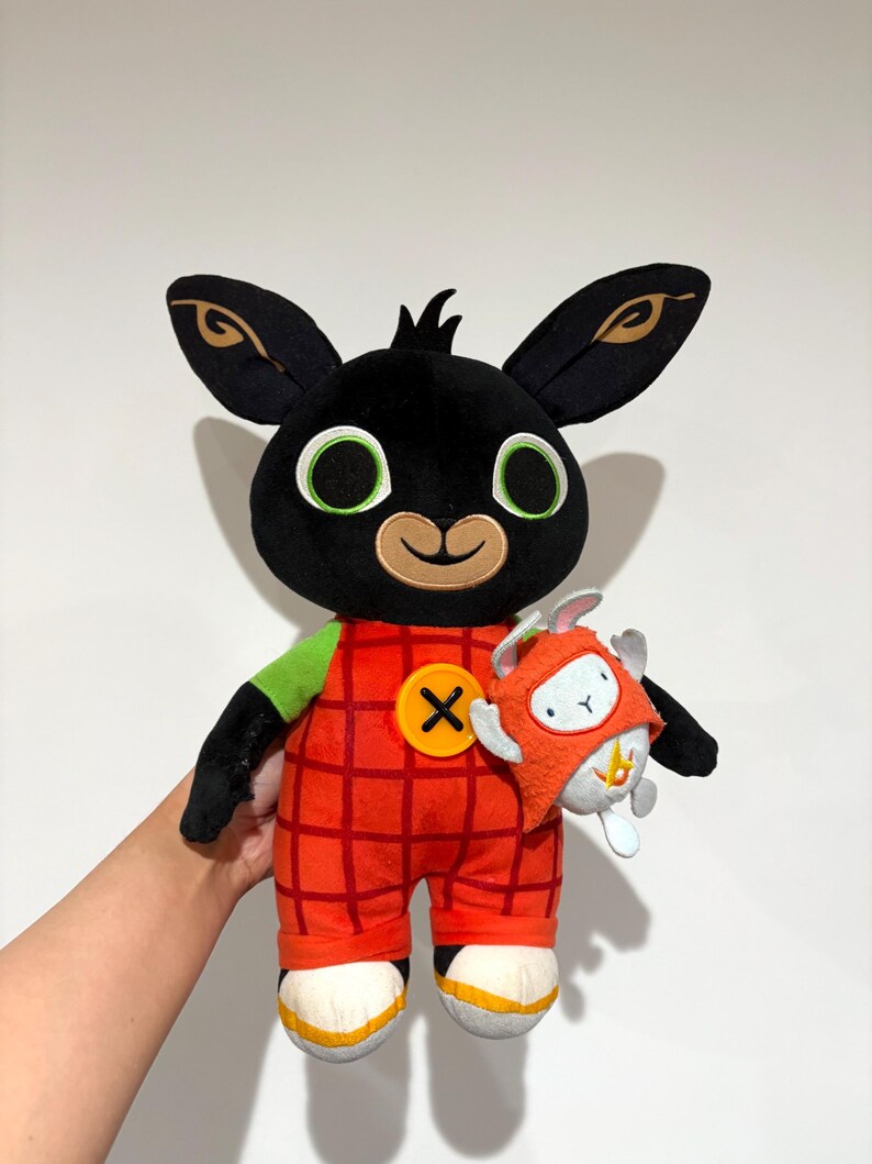 Cbeebies Bing Bunny & Hoppity Plush Light up Talking Plush Soft Toy ...