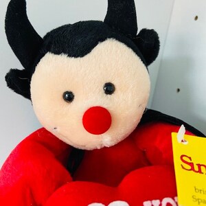Rare Sunkid Red Devil Plush Soft Toy Holding I LOVE YOU Heart 9 23cm ...