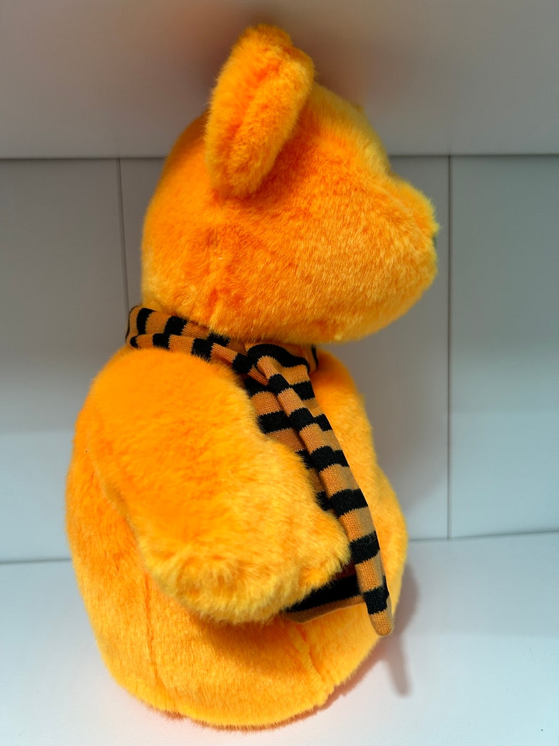 Rare Shivers the Ghost Bear Orange Beanie Buddy Vintage Halloween Soft ...
