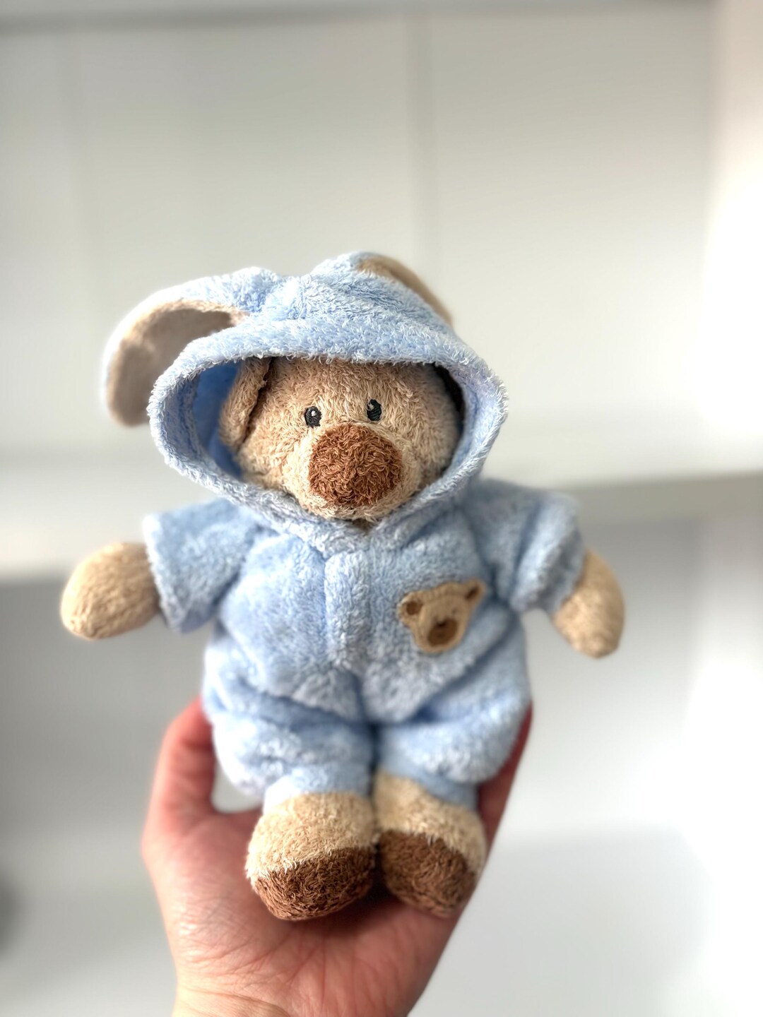 Ty Pluffies Pj Bear Love to Baby Blue Teddy Bear in Bunny Ears Pj’s ...