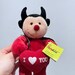 Rare Sunkid Red Devil Plush Soft Toy Holding I LOVE YOU Heart 9" 23cm ...