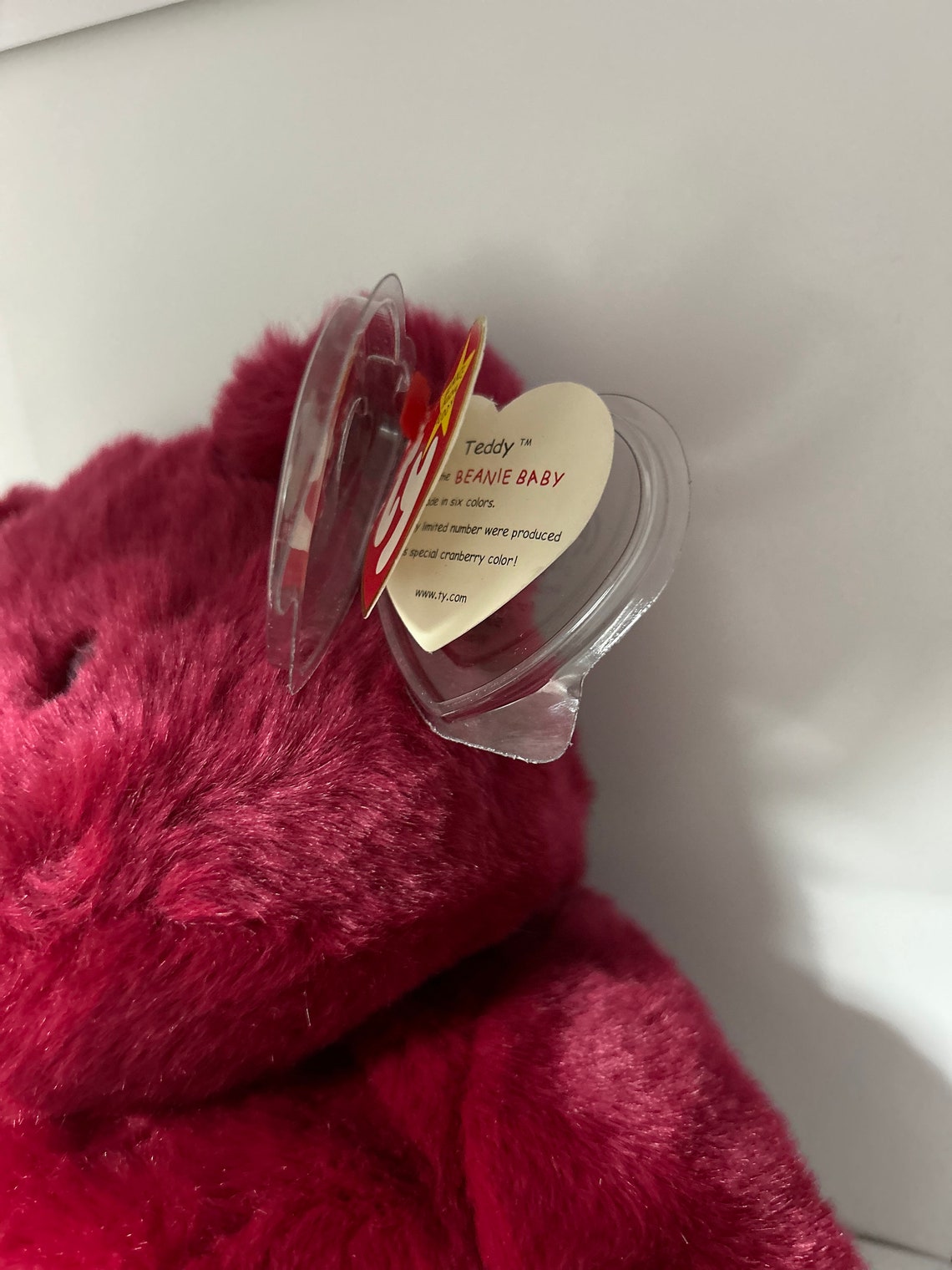 TY Beanie Babies Maroon Dark Red Bear teddy 1990s Retired Plush Toy - Etsy