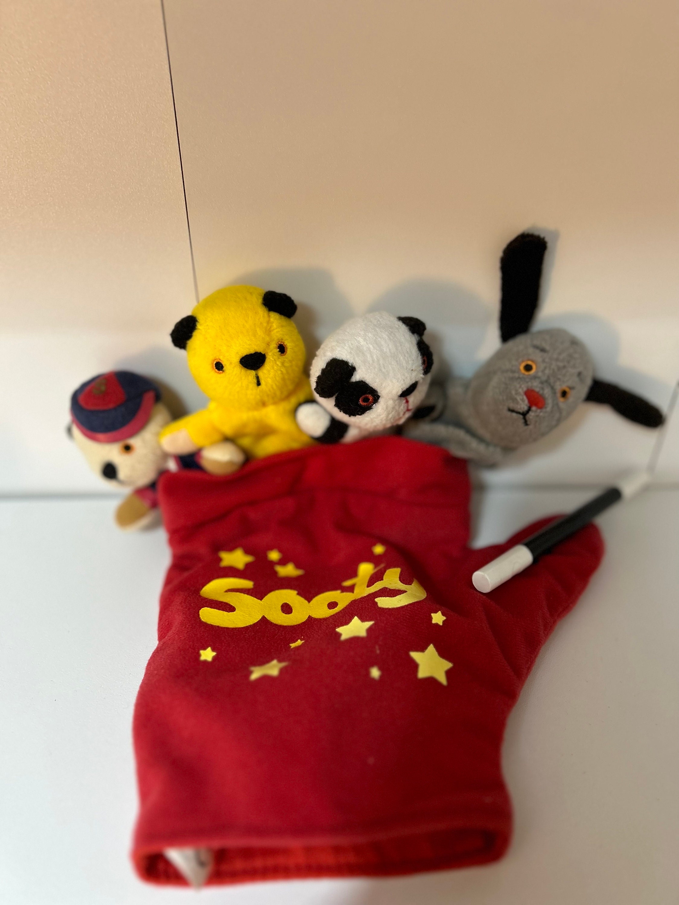 Sooty, Sue, Sweep and Scampi the Bear Hand Puppet the Sooty Show Rare ...