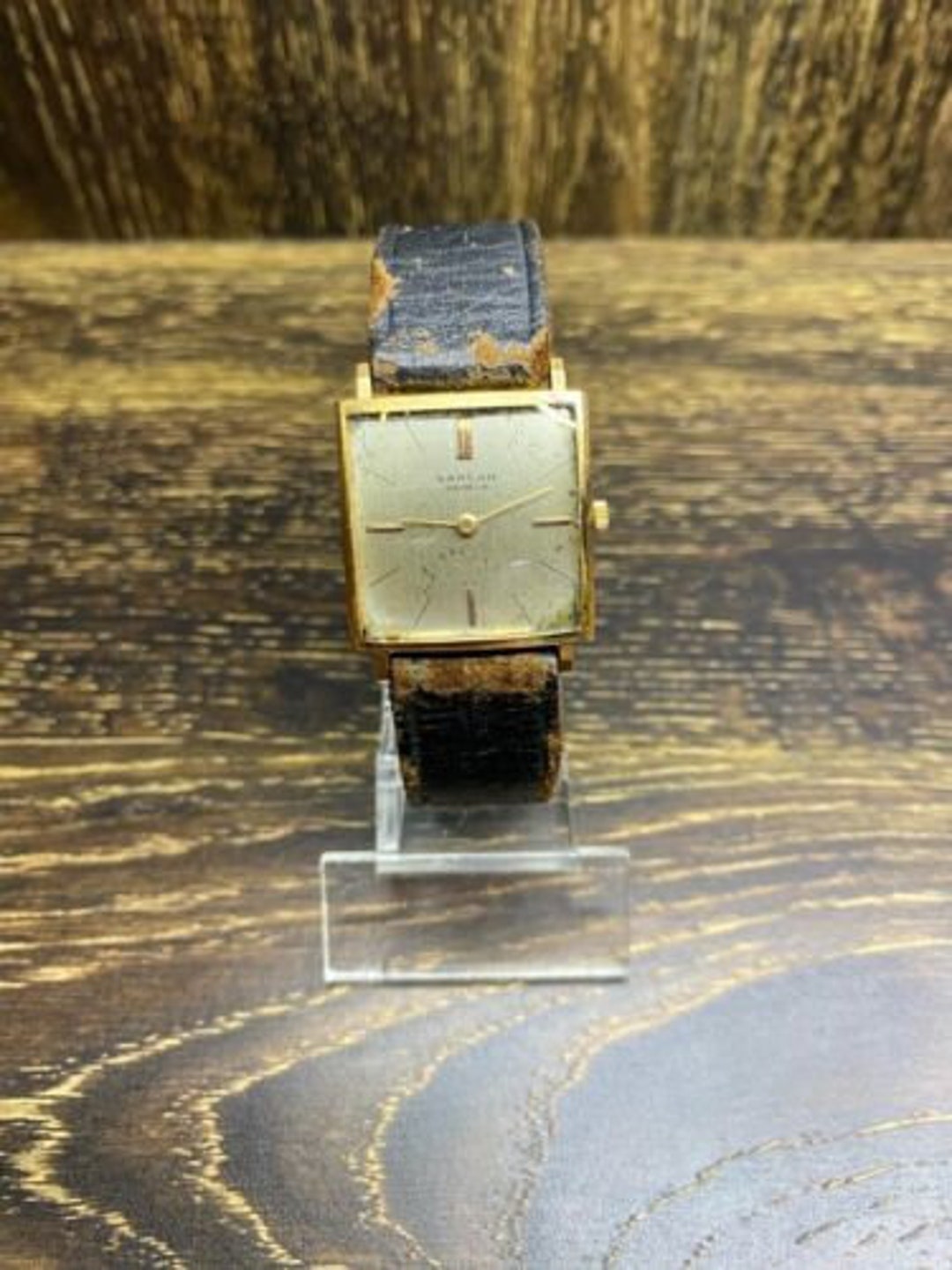 Watch Sarcar Solid 18k Gold Tank Style Manual Wind Swiss Made - Etsy