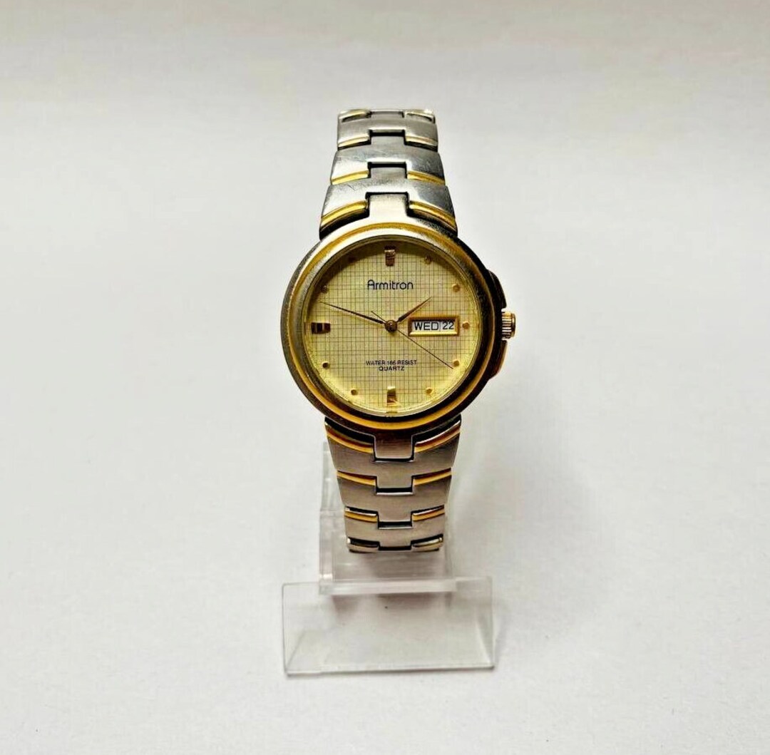 Armitron 20/1465 Quartz Analog Men's Watch Yellow Dial Fresh Battery - Etsy
