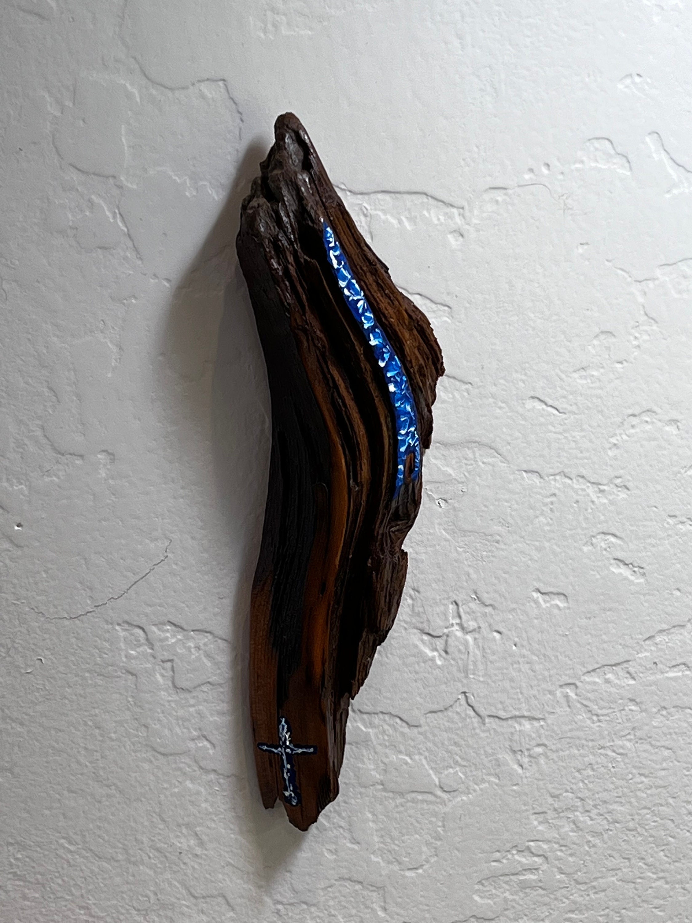 Handmade, One-of-a-kind, Painted Cross, Driftwood, Home Decor, Office ...