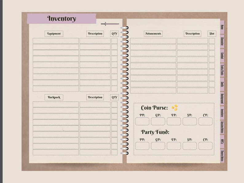Dnd Digital Notebook | D&D Campaign Journal | Dungeons and Dragons ...