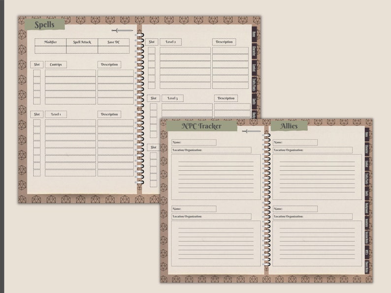 Dnd Digital Notebook | D&D Campaign Journal | Dungeons and Dragons ...