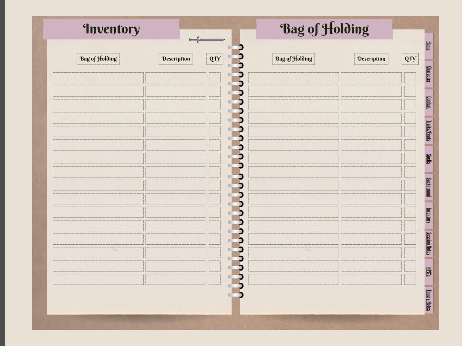 Dnd Digital Notebook | D&D Campaign Journal | Dungeons and Dragons ...