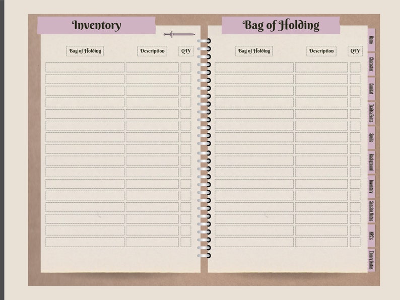 Dnd Digital Notebook | D&D Campaign Journal | Dungeons and Dragons ...