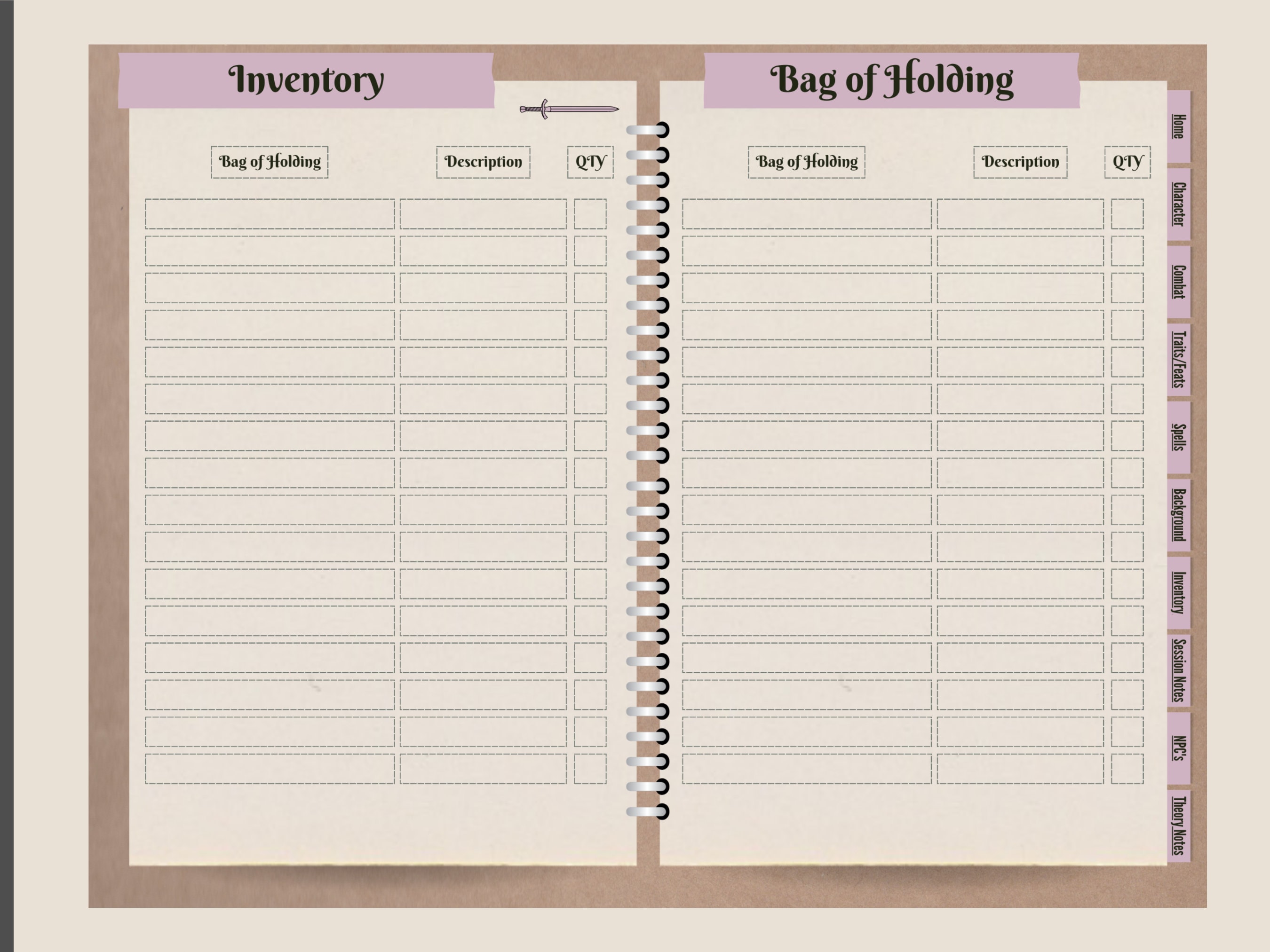 Dnd Digital Notebook | D&D Campaign Journal | Dungeons and Dragons ...