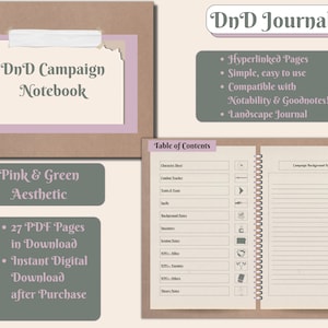 Dnd Digital Notebook | D&D Campaign Journal | Dungeons and Dragons ...