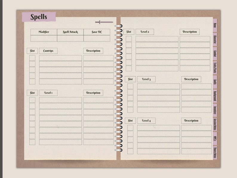 Dnd Digital Notebook | D&D Campaign Journal | Dungeons and Dragons ...