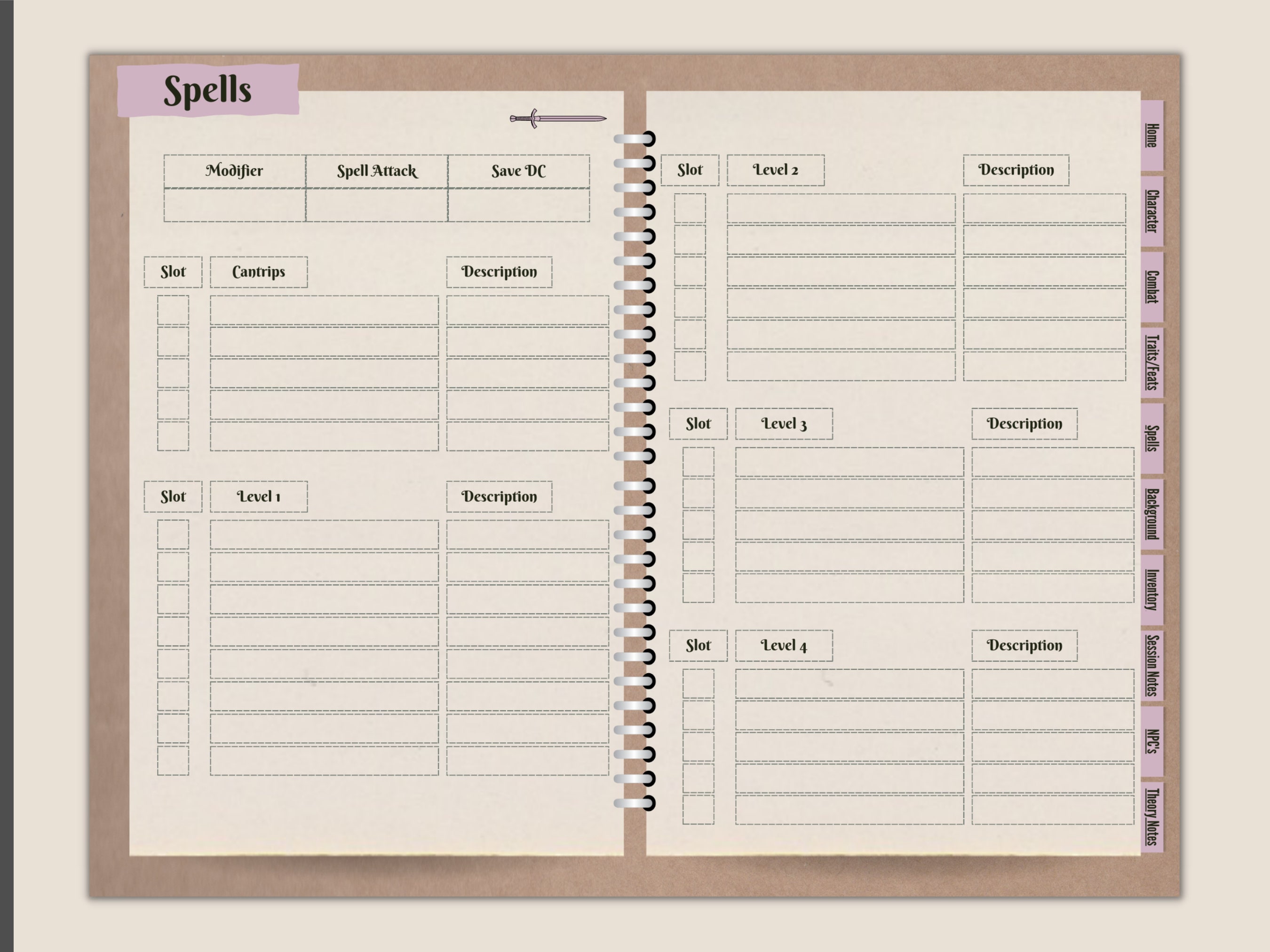 Dnd Digital Notebook | D&D Campaign Journal | Dungeons and Dragons ...