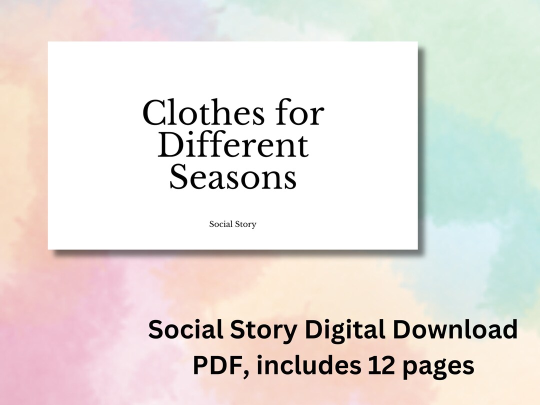 Social Story | Clothes for Different Seasons | Autism | Special ...