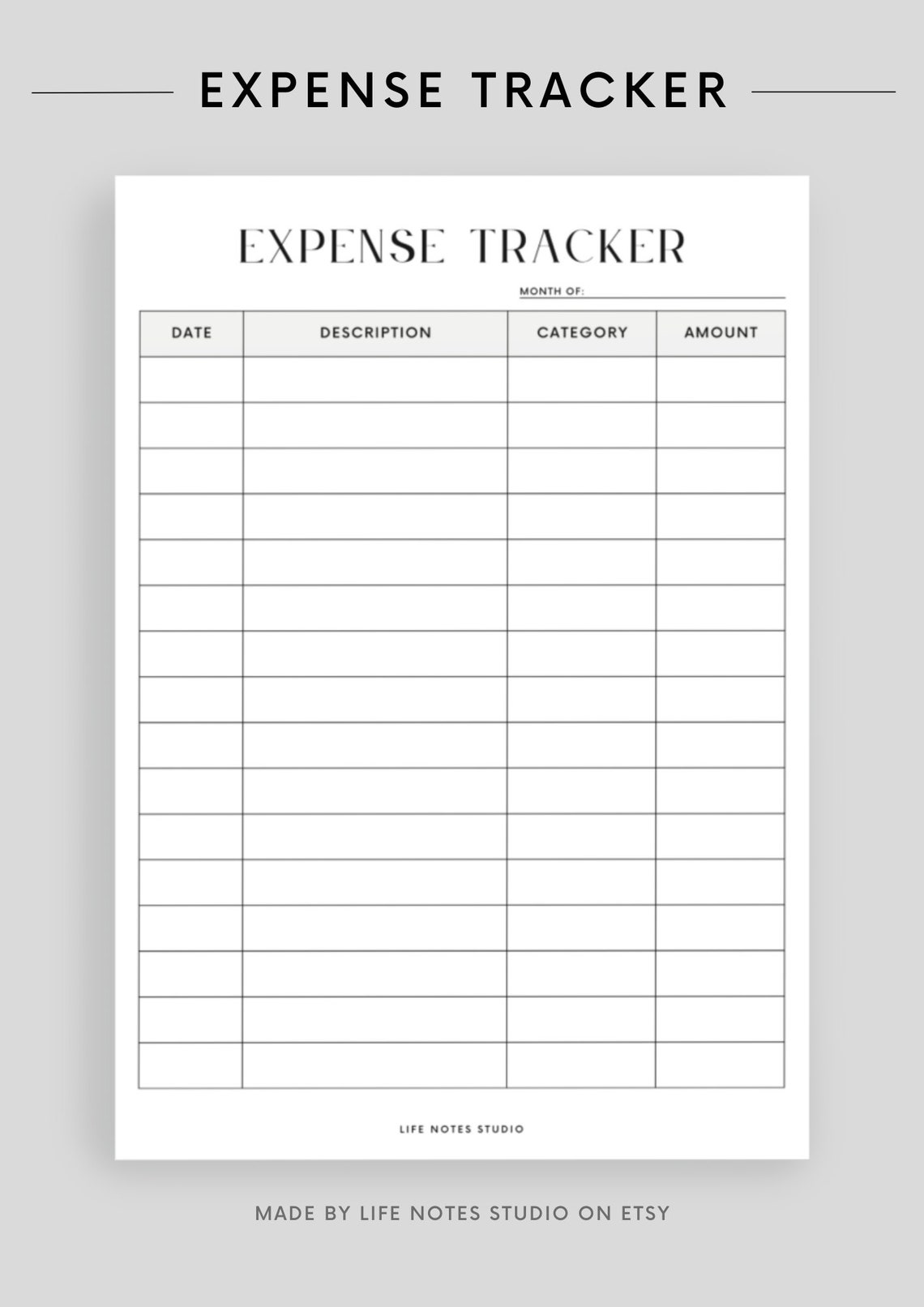 Printable Income & Expense Tracker, Budget Planner Template, Finance ...