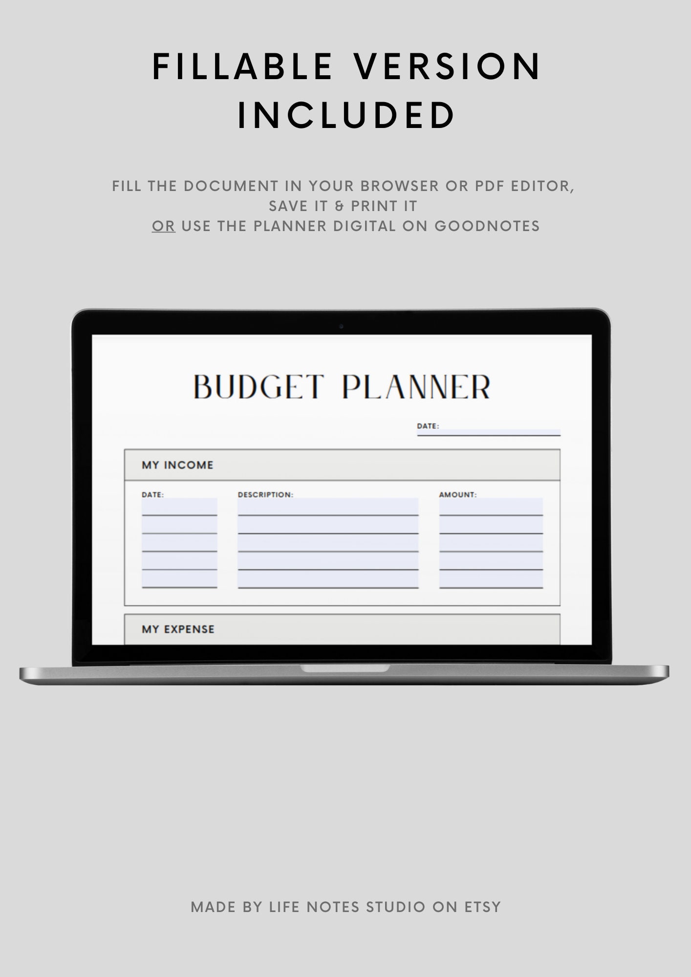 Printable Monthly Budget Planner, Budget Tracker Template, Finance ...