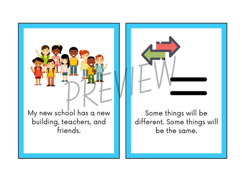 Going to a New School Social Story - Digital Download - Etsy