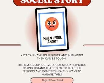 When I Feel Angry Social Story - Etsy