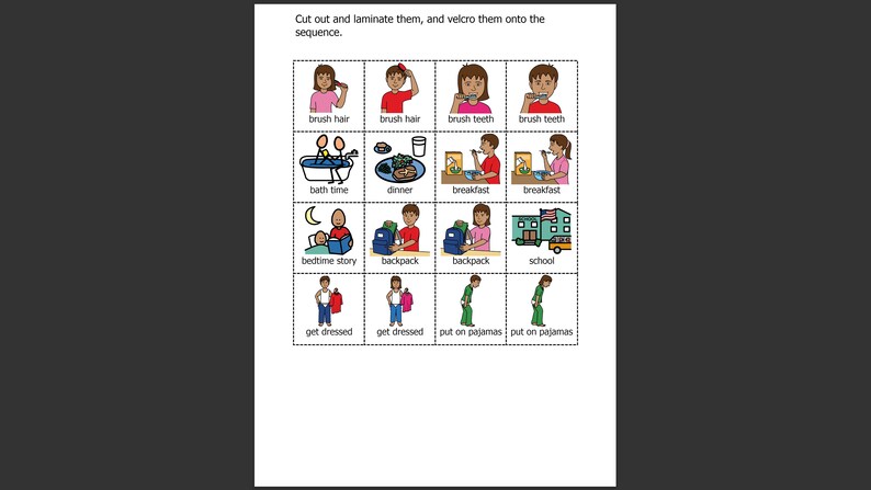 Daily Routine Visual Supports - Etsy