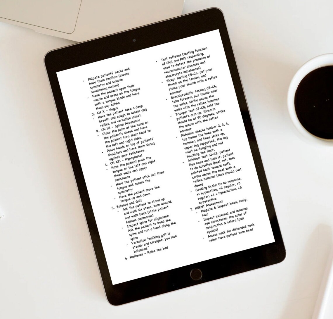Nursing School Checklist Nursing Student Study Guide - Etsy