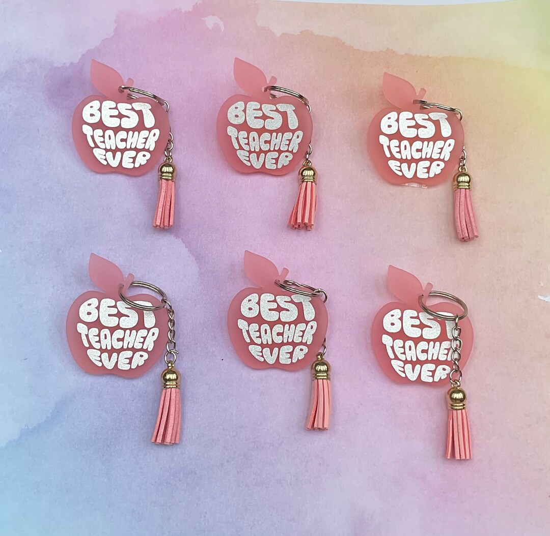 Best Teacher Ever Key Rings - Etsy