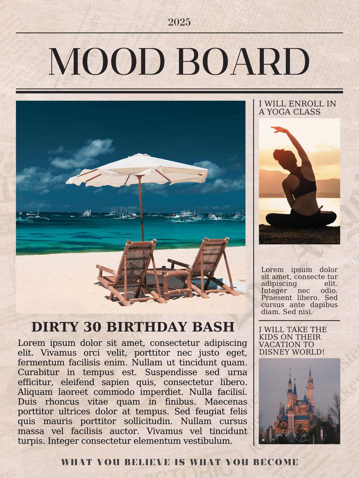 Newspaper Vision/mood Board - Etsy