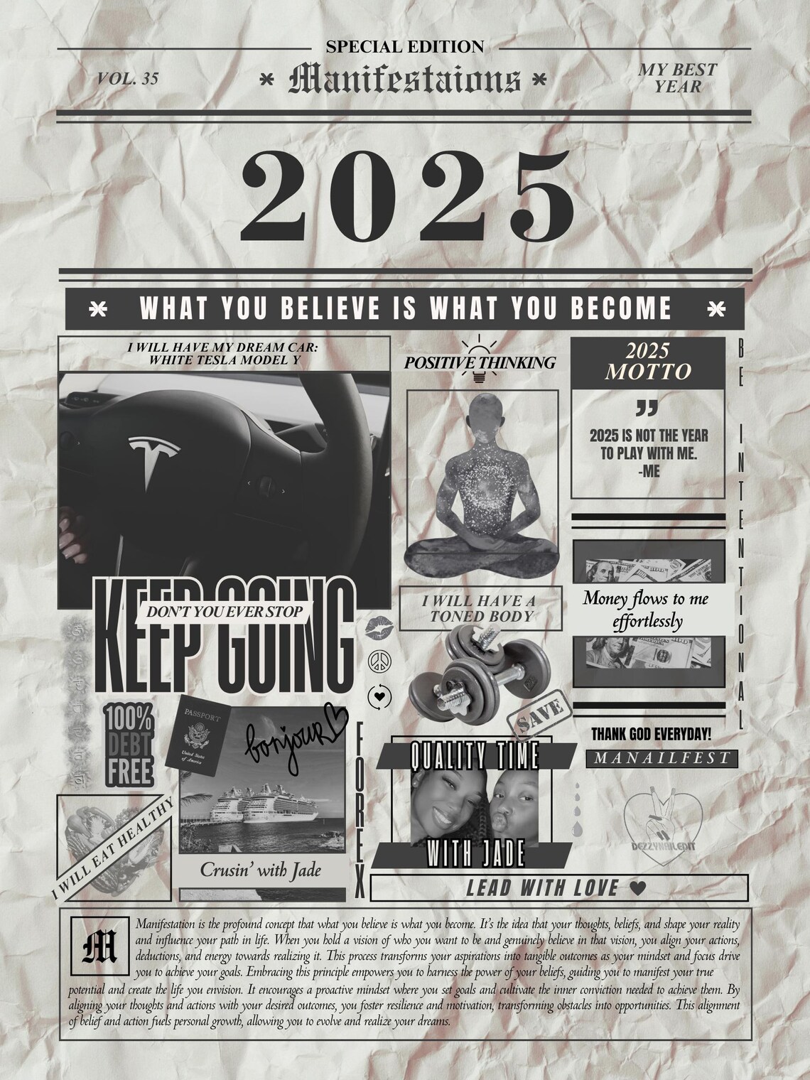 Newspaper Vision/mood Board - Etsy