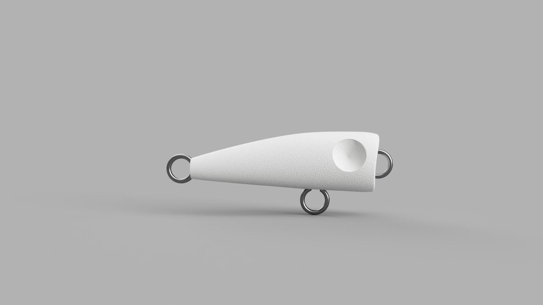 3D STL File – Floating Ultra Light Popper Fishing Lure (4cm / 3.5-4g ...