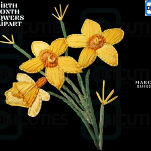 Birth Month Flowers Clipart, Birth Month Flowers, Birth Month Flowers ...