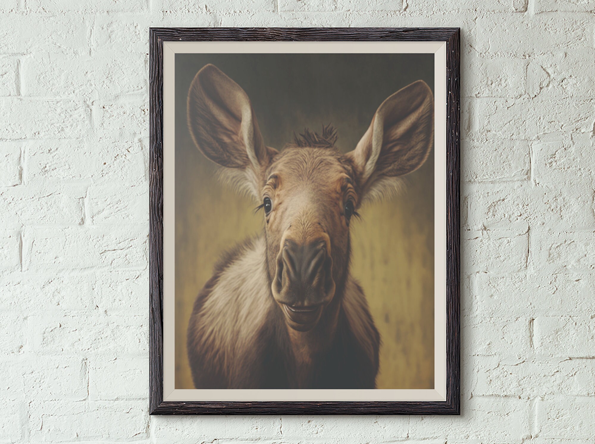 Baby Moose Print, Baby Animal Prints, Nursery Prints, Woodland Nursery ...