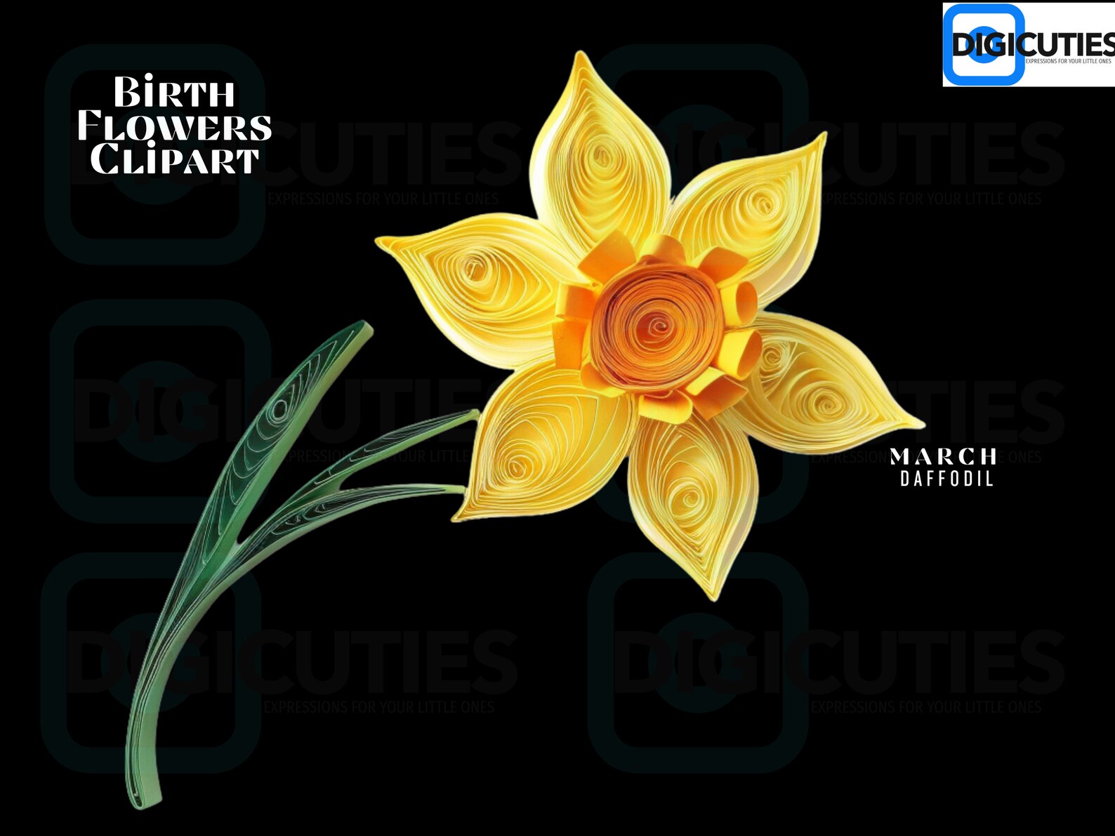 Birth Flowers Clipart, Birth Month Flowers, Birth Month Flowers Png ...