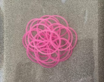 Set of 10 Neon Pink 80s Jelly Bracelets Wrapped in A Pink Satin Bow - Etsy