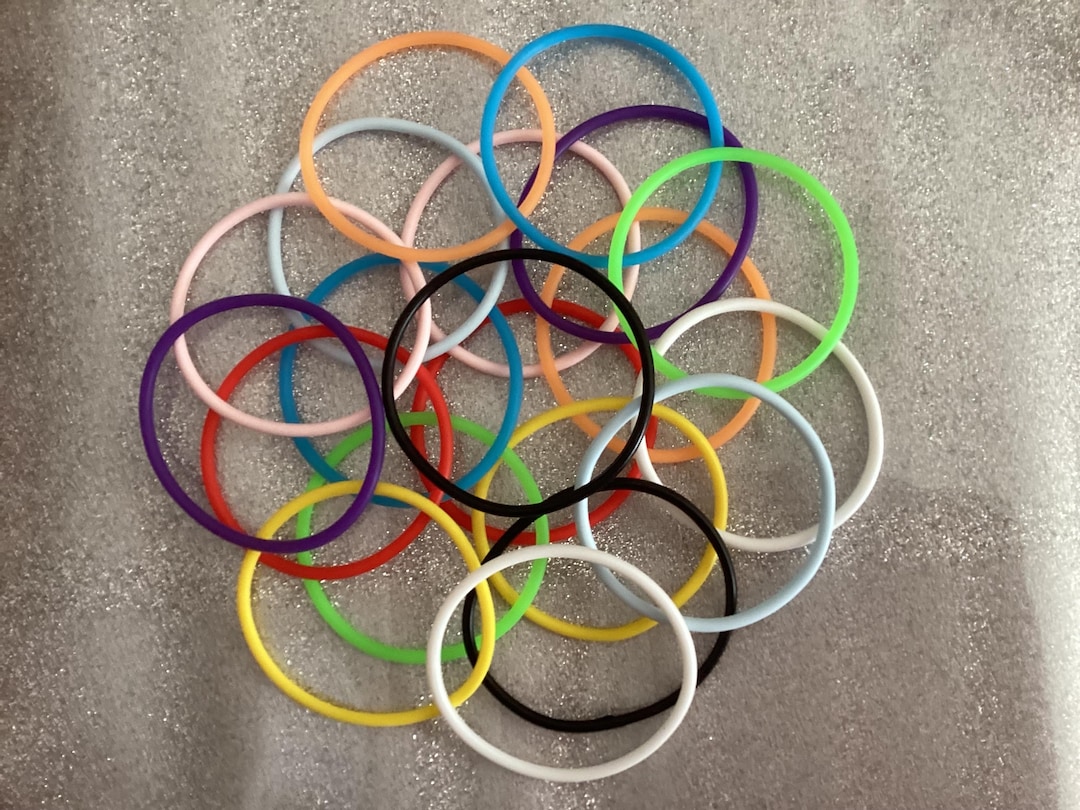 Set of 20 Rainbow 80s Jelly Bracelets Wrapped in A Rainbow Satin Bow - Etsy