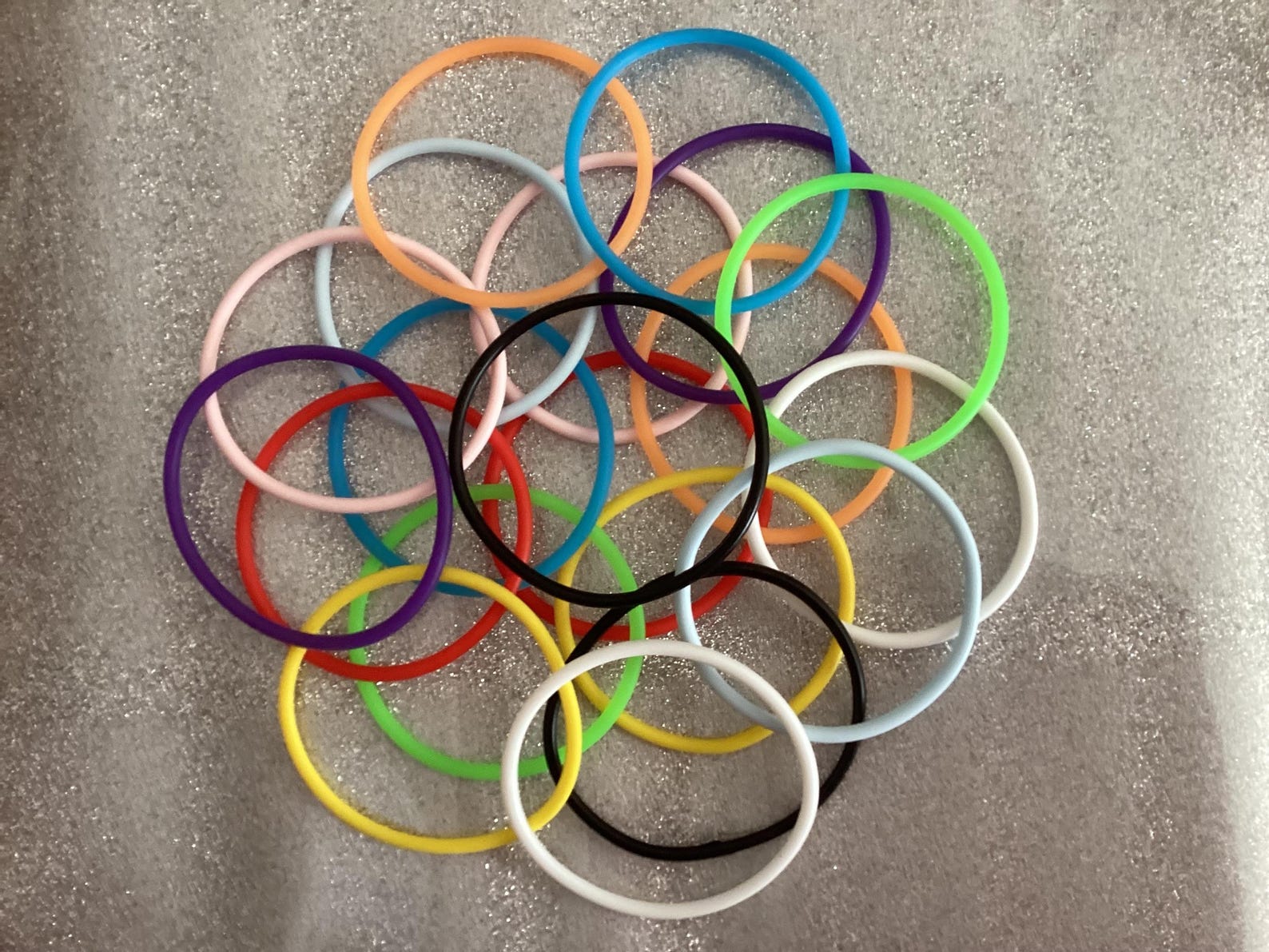 Set of 20 Rainbow 80s Jelly Bracelets Wrapped in A Rainbow Satin Bow - Etsy