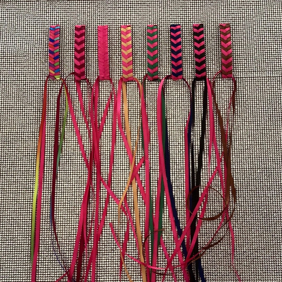Set of Two Pink and Black, Brown, Dark Green, Dark Red, Gold, Navy ...