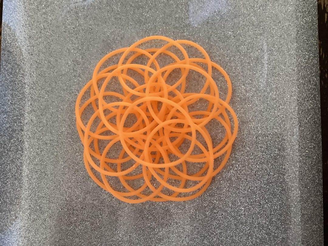 Set of 20 Neon Orange 80s Jelly Bracelets Wrapped in an Orange Satin ...