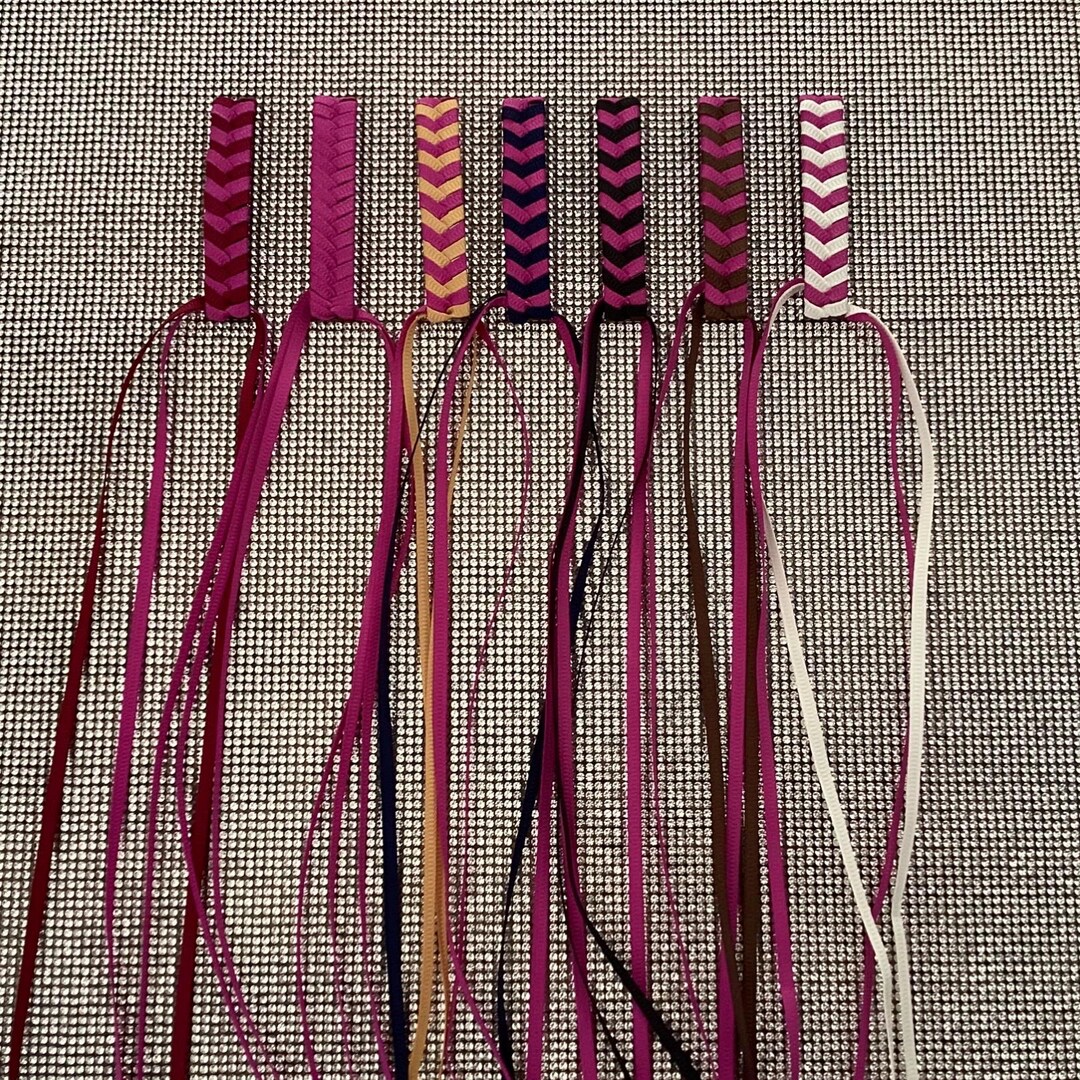 Set of Two Fuchsia and Black, Brown, Dark Red, Fuchsia, Gold, Ivory ...