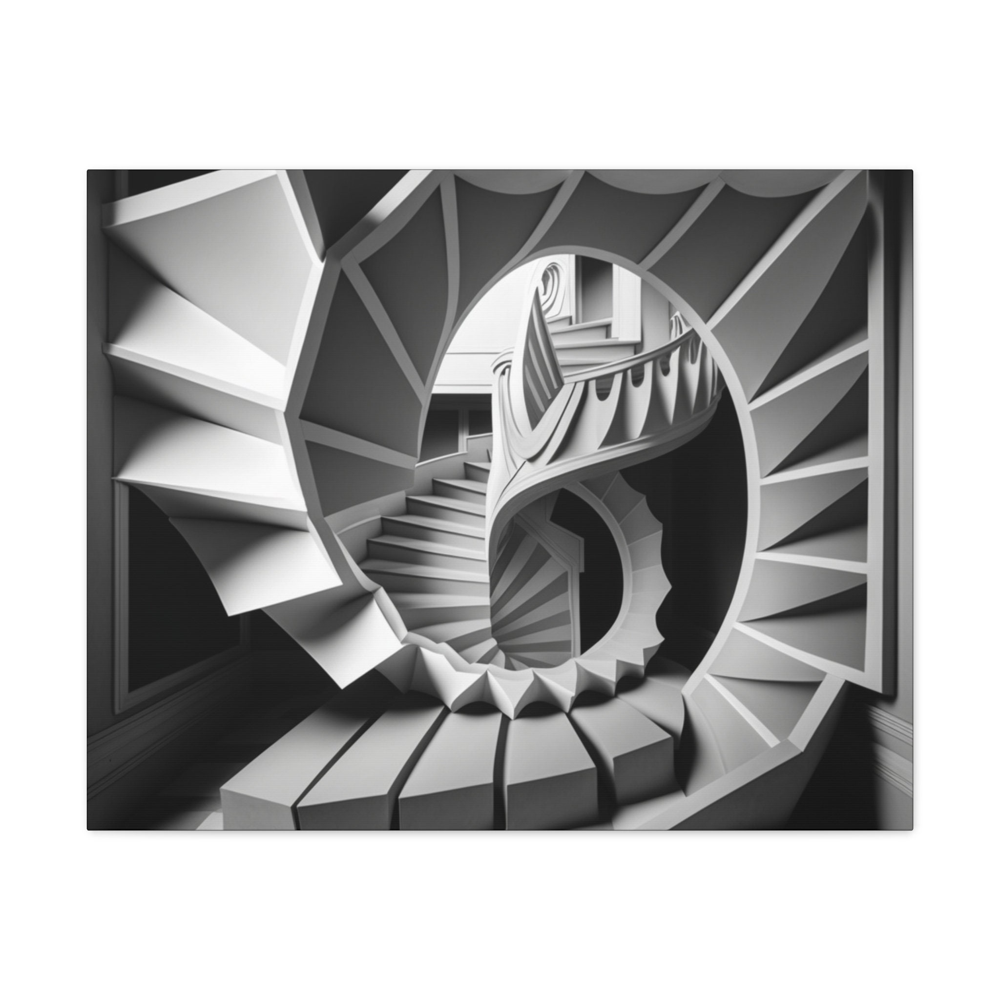 The Endless Ascent: A Geometric Stairway Inspired by M.C. Escher II - Etsy