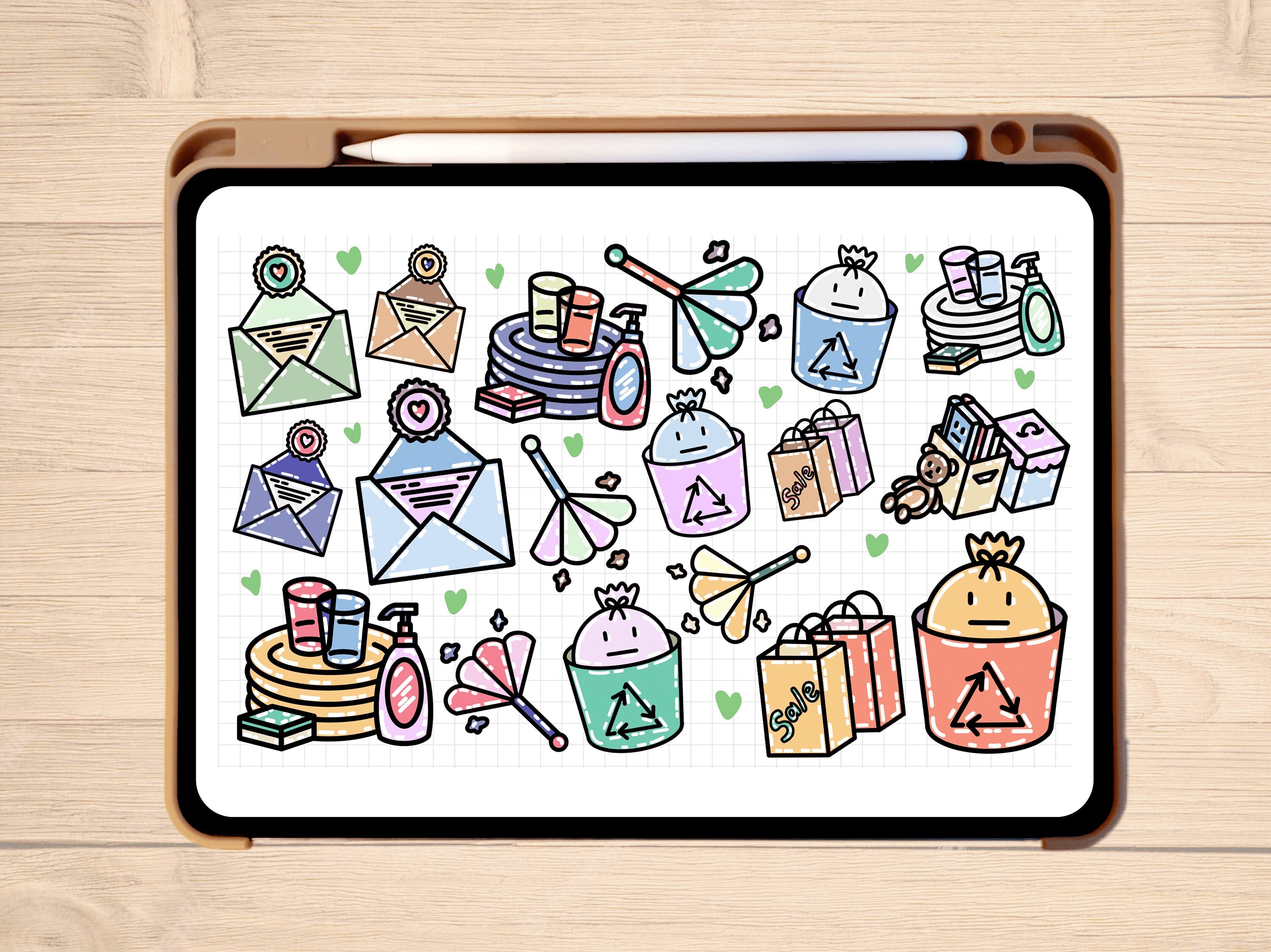 Cute Glazed Icon House Chores Digital Stickers | Goodnotes Stickers ...