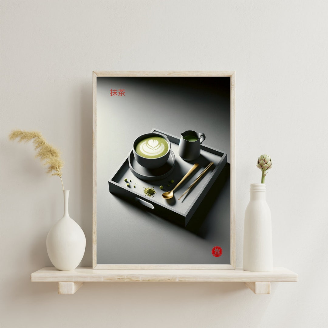 Matcha Latte Poster, Japanese Tea Printable, Matcha Tea Poster, Coffee ...