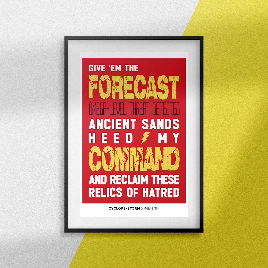 Cyclops and Storm X-men 97 Lyric Print Ready for Framing - Etsy
