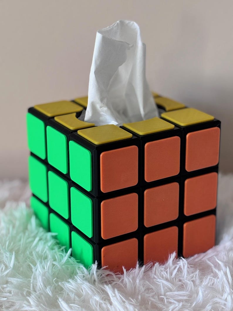 Rubik's Cube Tissue Box Cover - Etsy