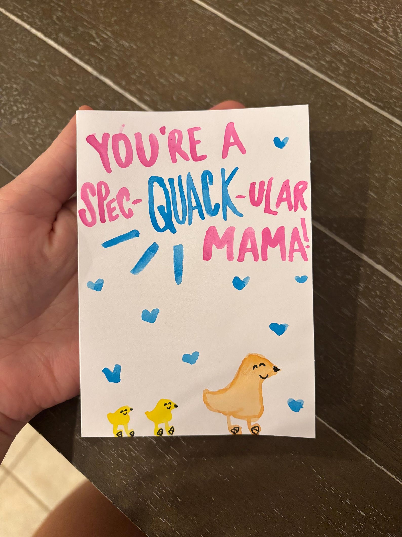 Custom Handmade "spec-quack-ular" Mama Duck Mini Mother's Day Card - Etsy