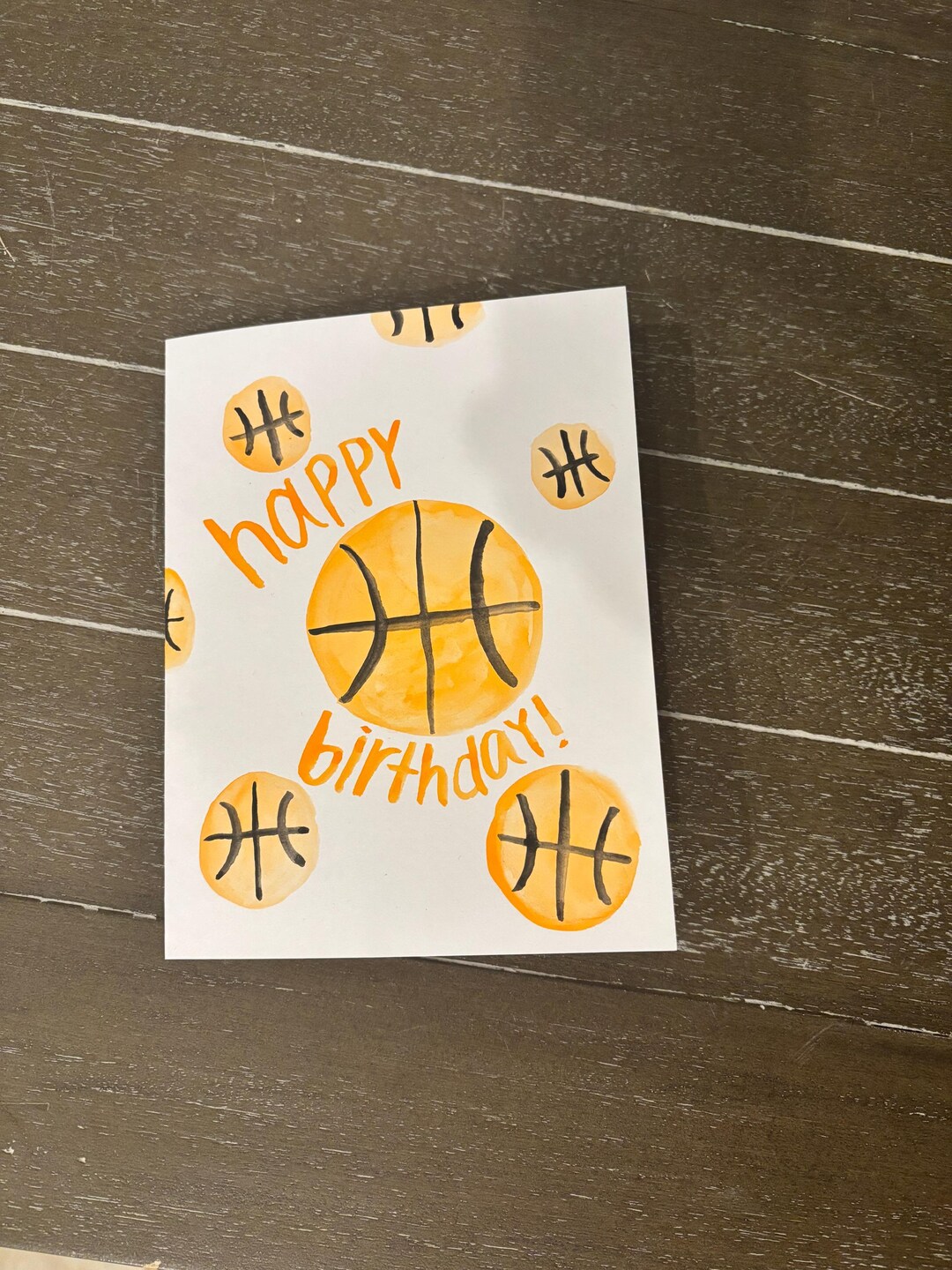 Custom Handmade Basketball Birthday Card for Sports Lover (can Be for ...