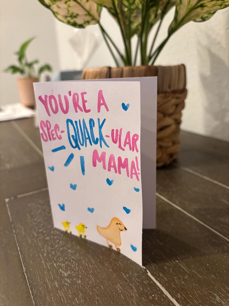 Custom Handmade "spec-quack-ular" Mama Duck Mini Mother's Day Card - Etsy