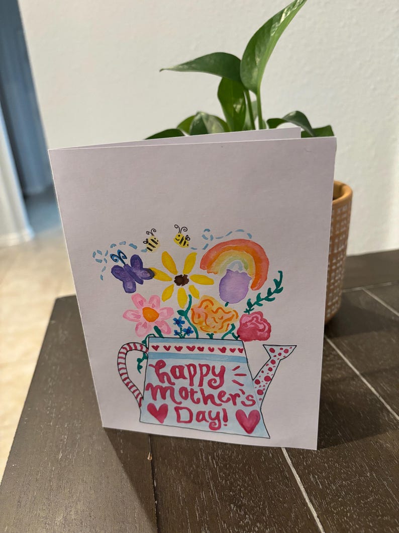 Custom Handmade Flower Garden Mother's Day Card - Etsy