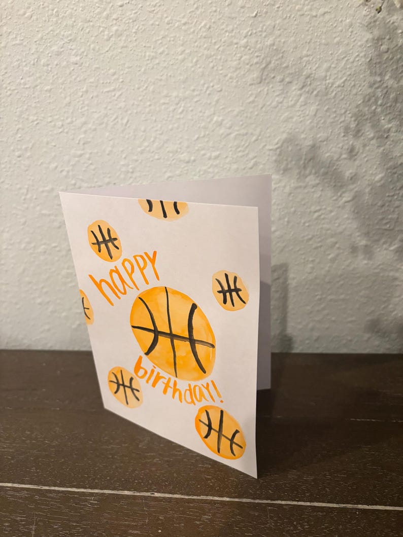 Custom Handmade Basketball Birthday Card for Sports Lover (can Be for ...