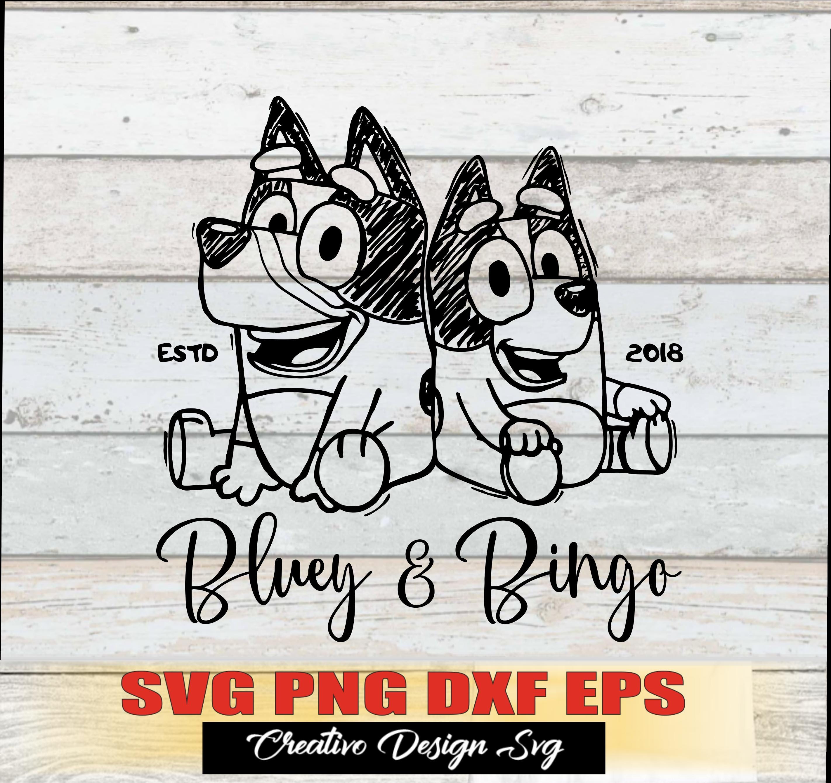 Bluey Bundle Svg, Bluey Birthday Svg, Bluey And Bingo Svg, Bingo