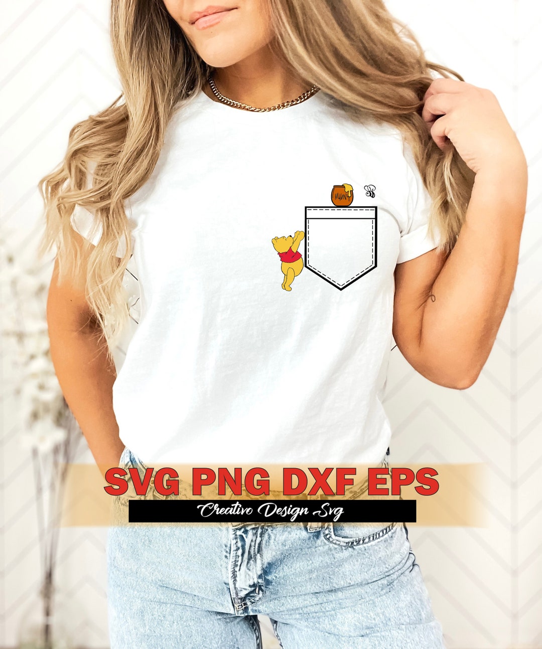 Winniethe Pooh Pocket Svg Png Dxf Eps Pooh Pocket Svg Disneyworld Svg ...
